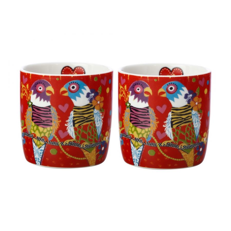 SET 2 ESPRESSINI-KAFFEETASCHEN 100ML HERZEN TIGER TIGER – Peragashop