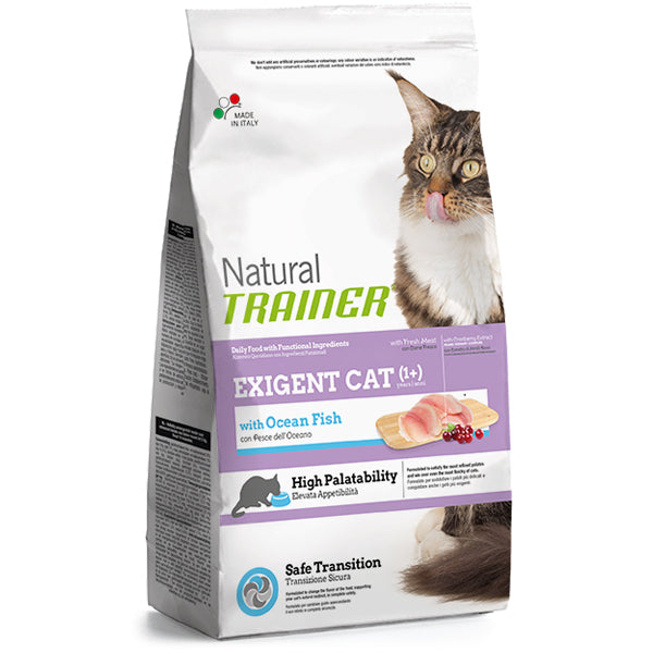 NATURAL TRAINER SACCO CROCCHETTE GATTO ADULTO EXIGENT 1.5 KG PESCE OCE ...