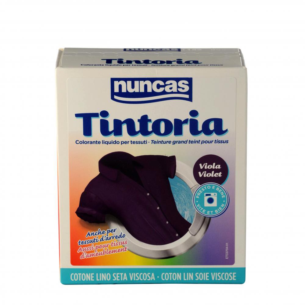 Colorante Liquido Per Tessuti Viola 100 Ml Nuncas Bucato Lavatrice