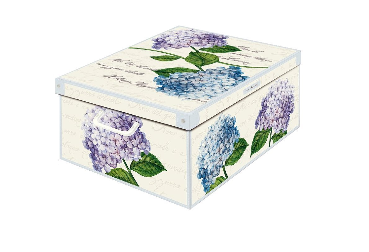 Scatola Collection Midi Ortensie 32X42X17.5Cm Kanguru Biancheria Oggetti