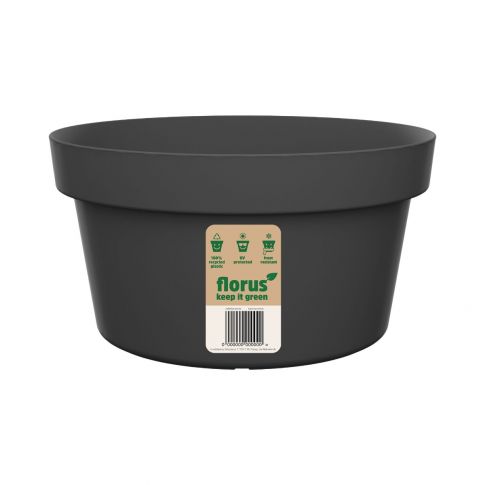 Florus Vaso Paris Bowl 35cm Antracite