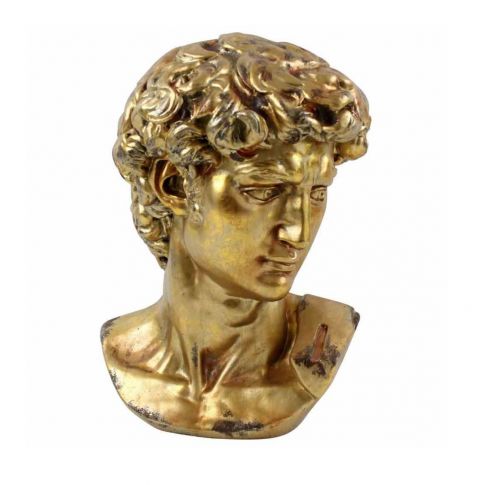 TESTA DAVID MICHELANGELO 42X38X60 ORO - Addobbi Di Natale Peragashop