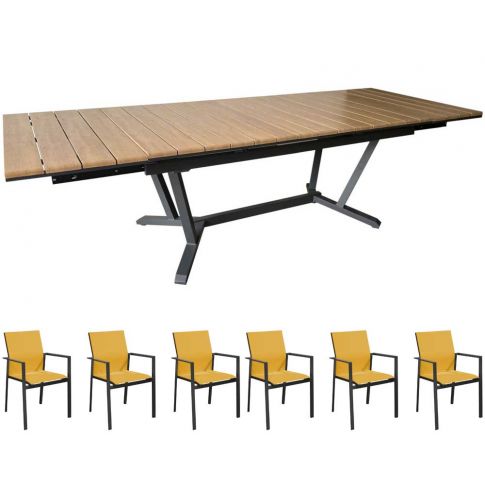 OFFERTA TAVOLO ALLUNGABILE DARWIN 174/224/274/X100CM GRAFITE +6 ...