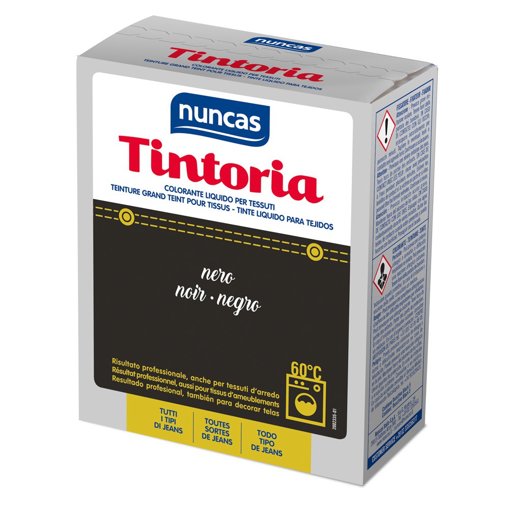 TINTORIA NERO 100 ML per Jeans NUNCAS BUCATO PULIZIA CASA DETERGENTI